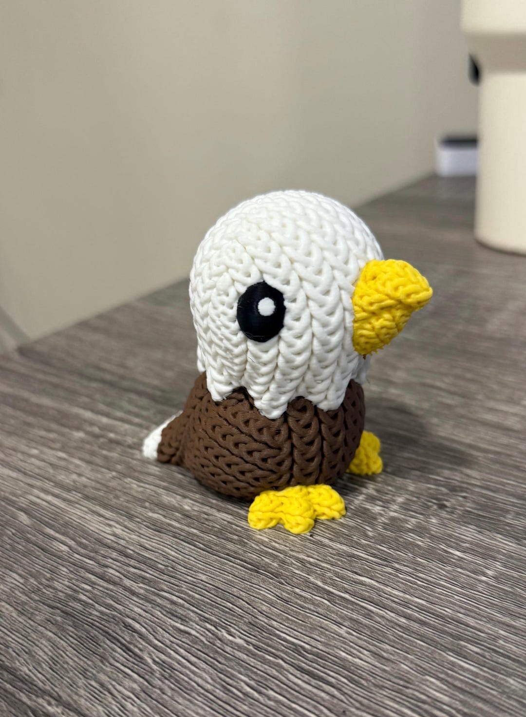 Eagle 3D Printed Knitted Texture, Unique Eagle Figurine, Handmade 3D ...