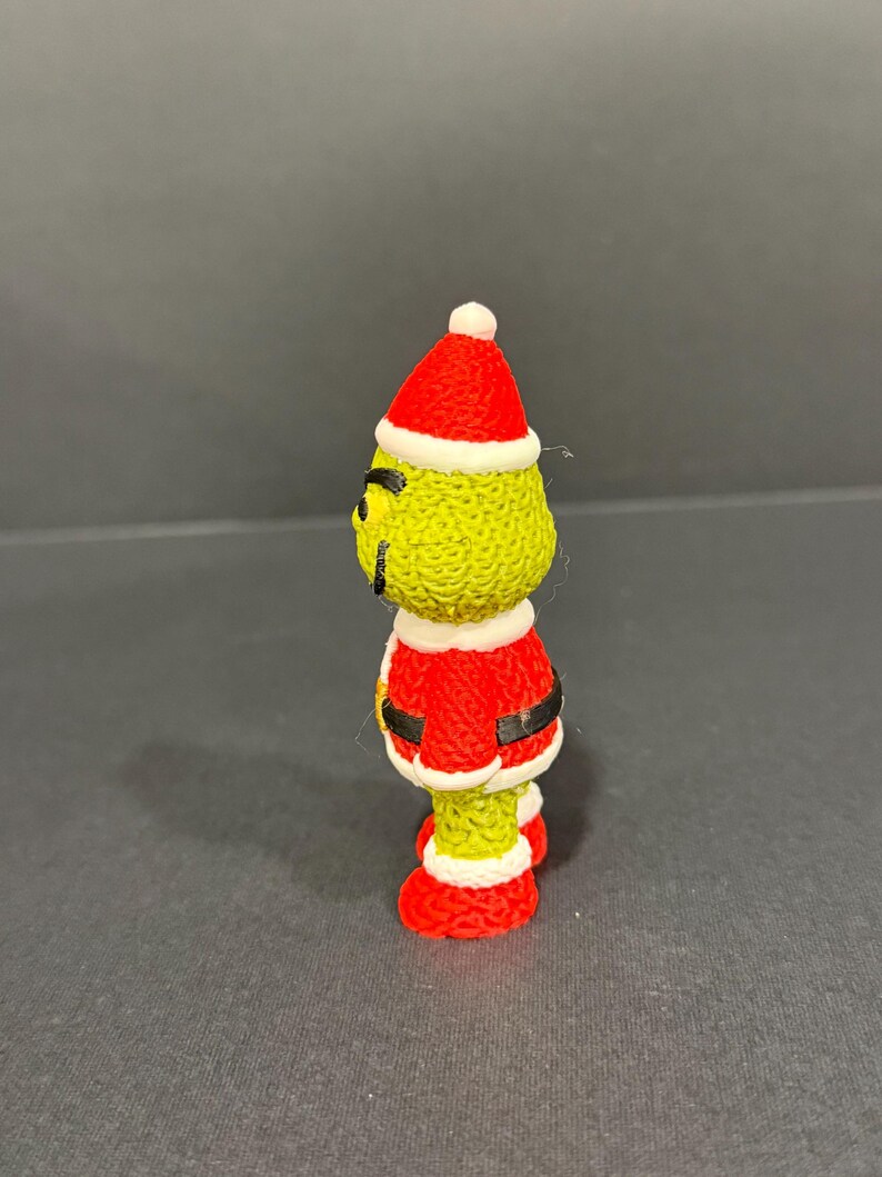 Knitted Grinch Inspired 3D Printed Figurine, “mean One” Holiday ...