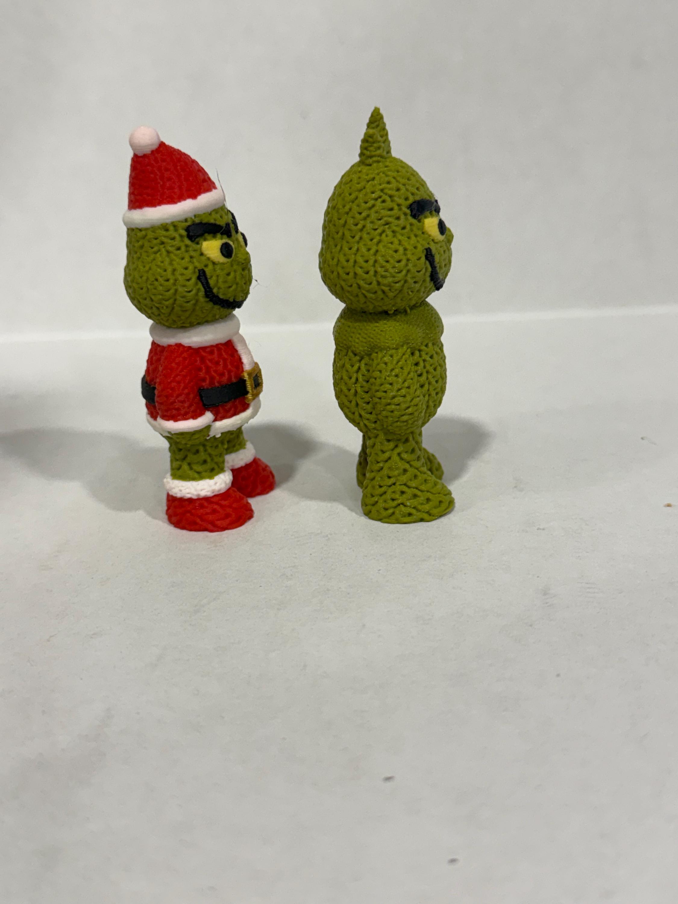 Knitted Grinch Inspired 3D Printed Figurine, “mean One” Holiday ...