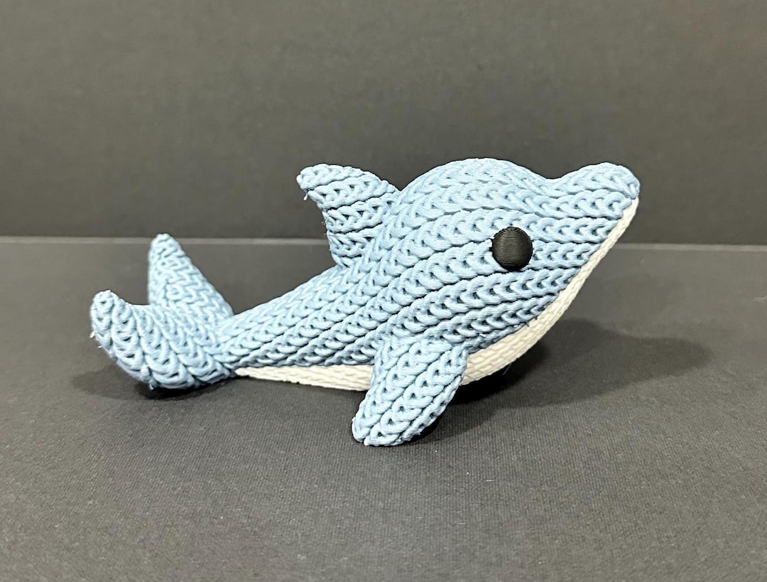 Cute Dolphin 3D Printed Knitted Texture – Cute Unique Ocean-themed ...