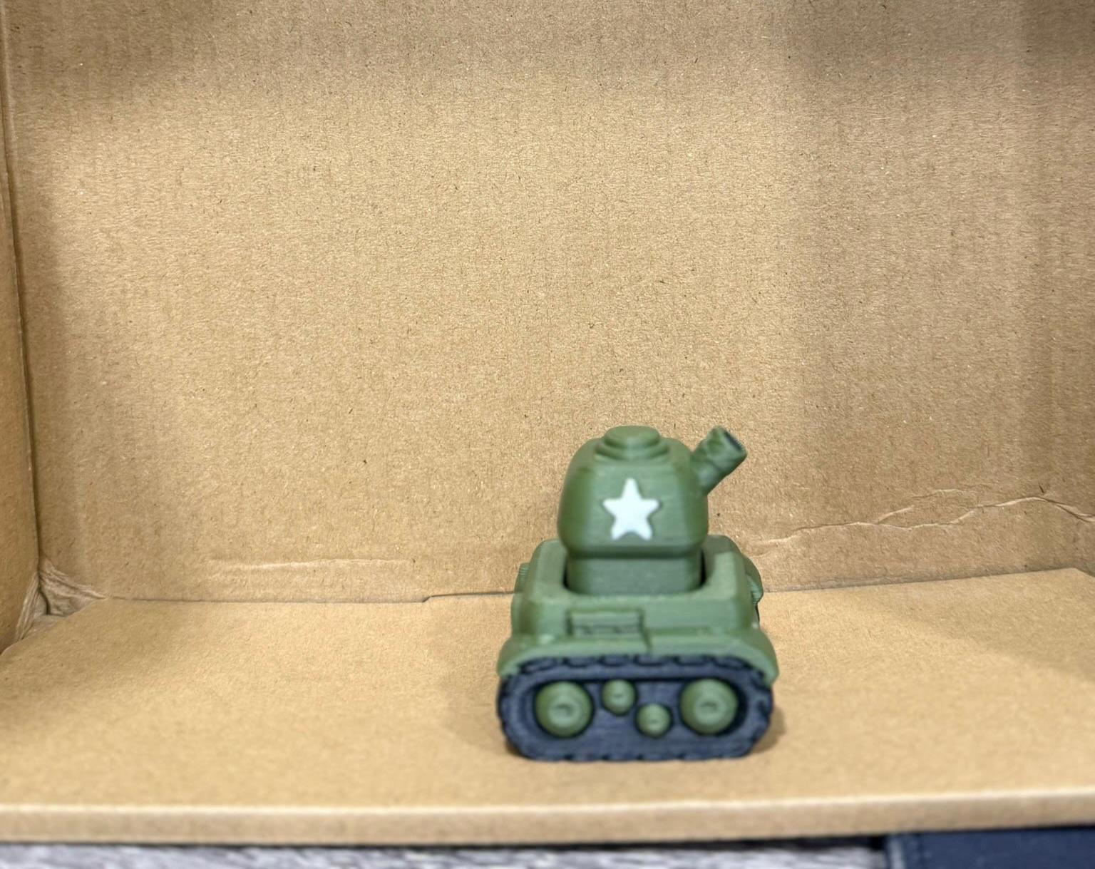 Mini Tank Fidget Clicker – 3D Printed Military Style Desk Toy – Silent ...