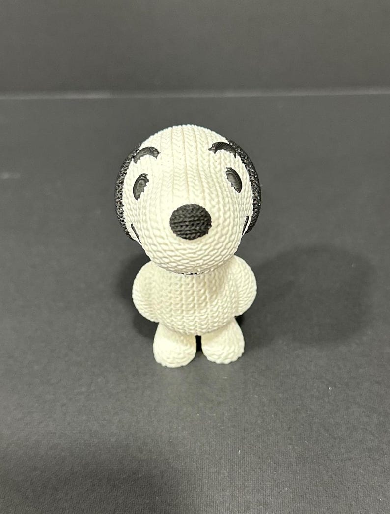 Snoopy and Woodstock 3D Printed Knitted Duo: Peanuts Fan Art Decor - Etsy