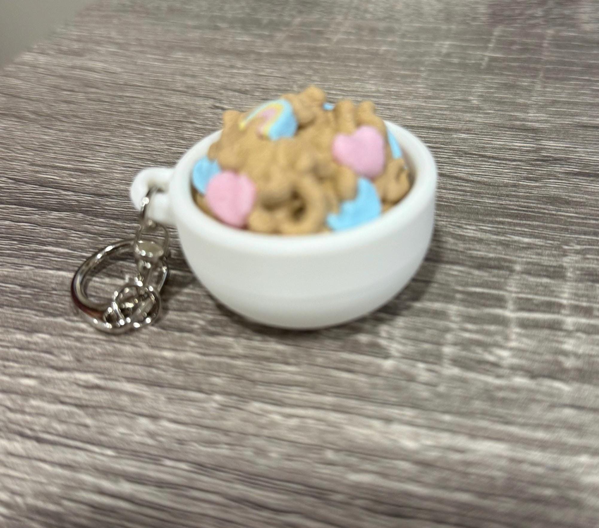 Cereal Clicker Toy Keychain 3D Printed, Cheerios, Fruit Loops, Reese’s ...