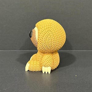 Sloth Figurine 3d-printed “knitted” Texture | Adorable Decor for Sloth ...