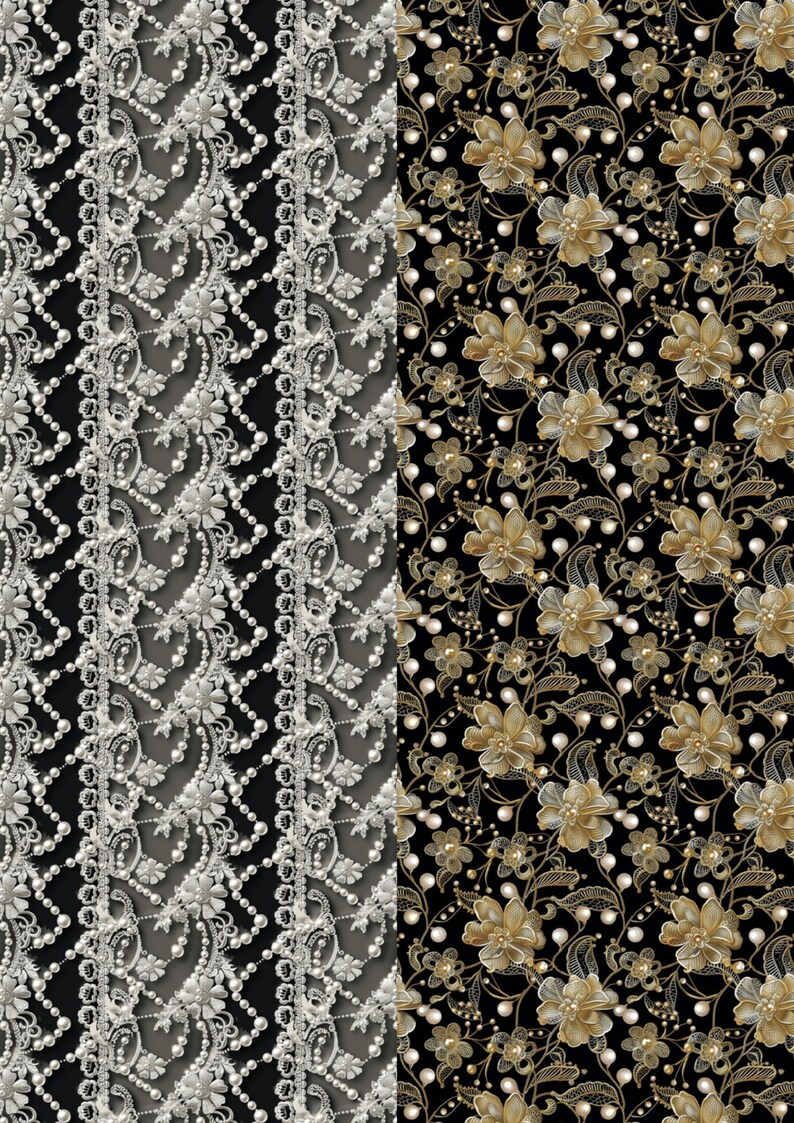 10 X Lace Inspired, Intricate, Feminine, High Quality JPG Format, 12” X ...