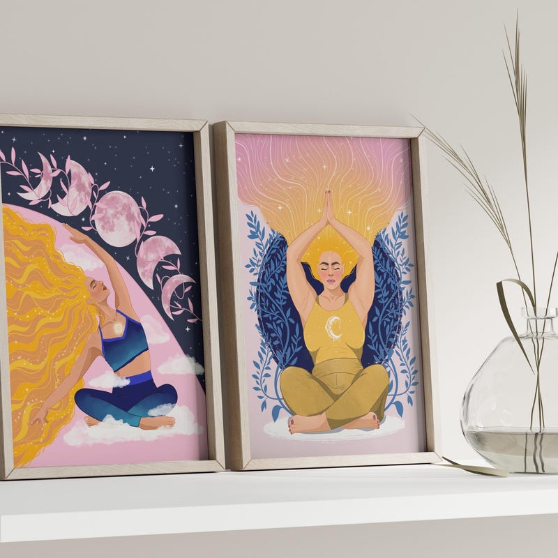 Yoga Print - Etsy