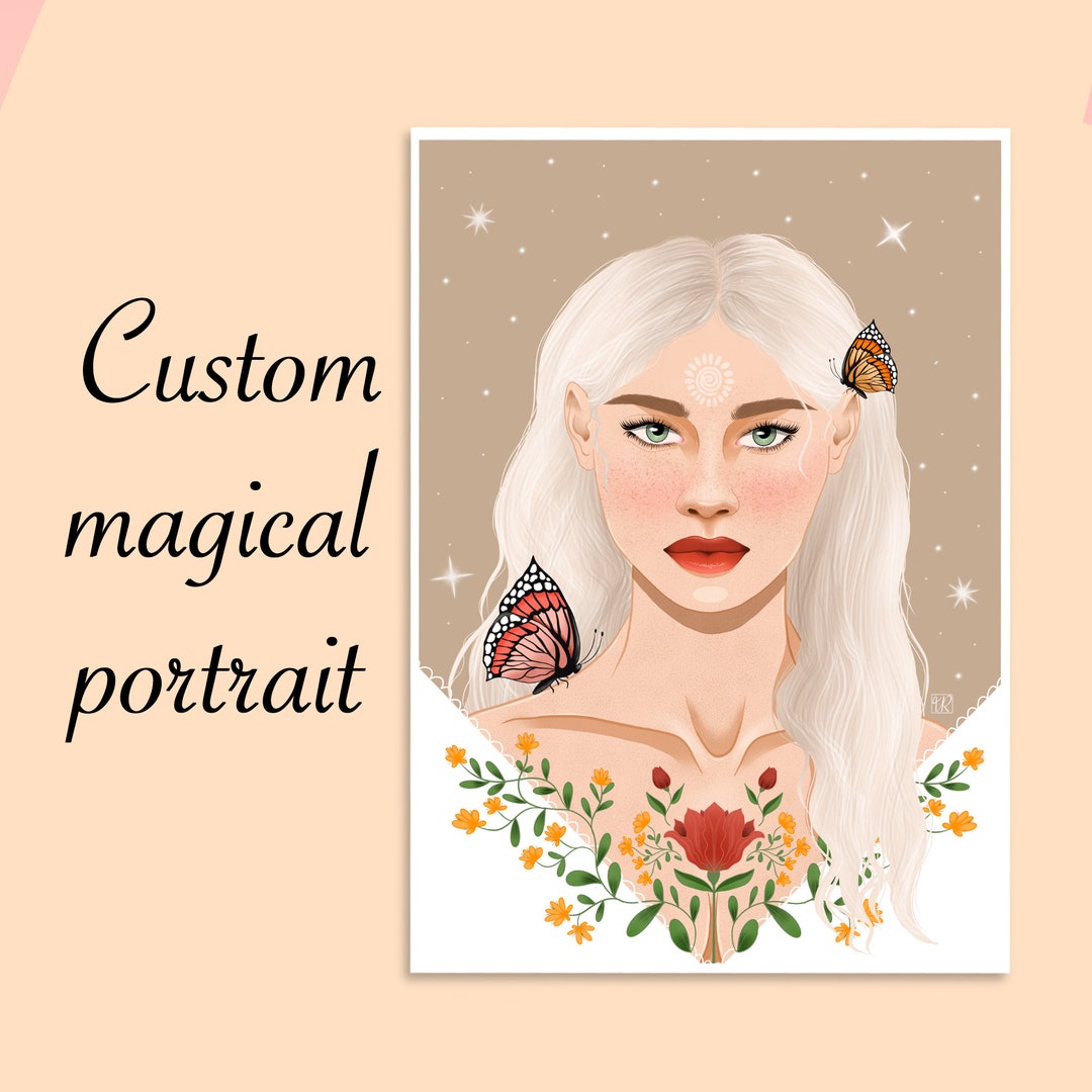 Custom Magical Portrait Personalized Magical Portrait Anniversary Gift ...