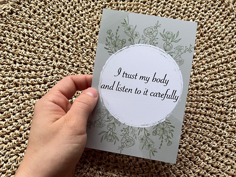 Printable Body Positive Affirmation Card Deck Affirmations Etsy