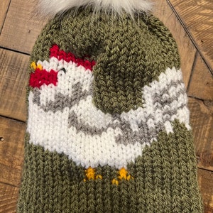Cute Chicken Hat Pattern for Addi 46 Pin & Sentro 48 Pin Circular ...