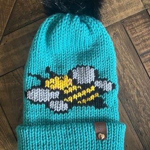 Buzzy Bee Knit Hat: Digital Pattern for Addi 46-pin Knitting Machine ...
