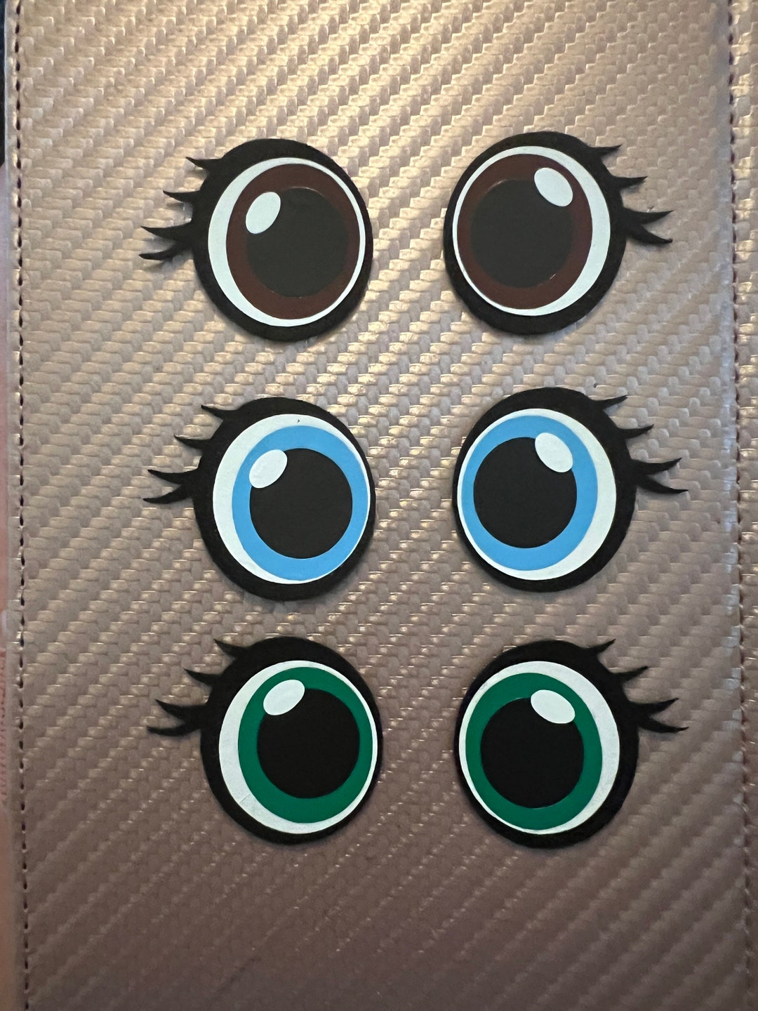 5 Sets of Felt Eyes With Lashes, Colors Options for Amigurumi, Stuffed ...