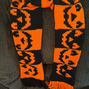 Addi Pumpkin/ Jack O' Lantern Scarf Pattern: Digital Pattern, Knitting ...