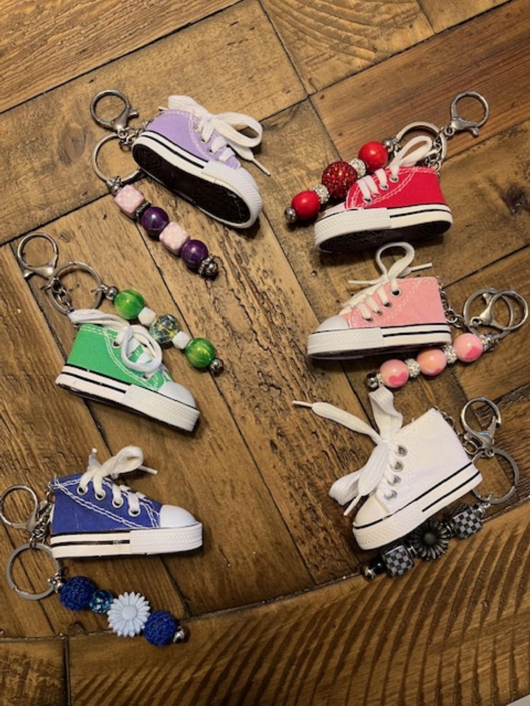 Handcrafted Beaded Mini Sneaker Keychain - Adorable and Unique Gift ...