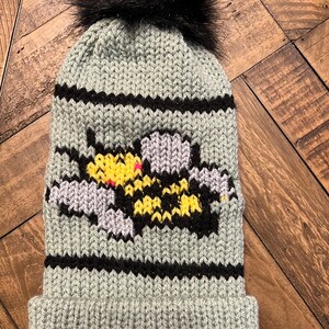 Buzzy Bee Knit Hat: Digital Pattern for Addi 46-pin Knitting Machine ...