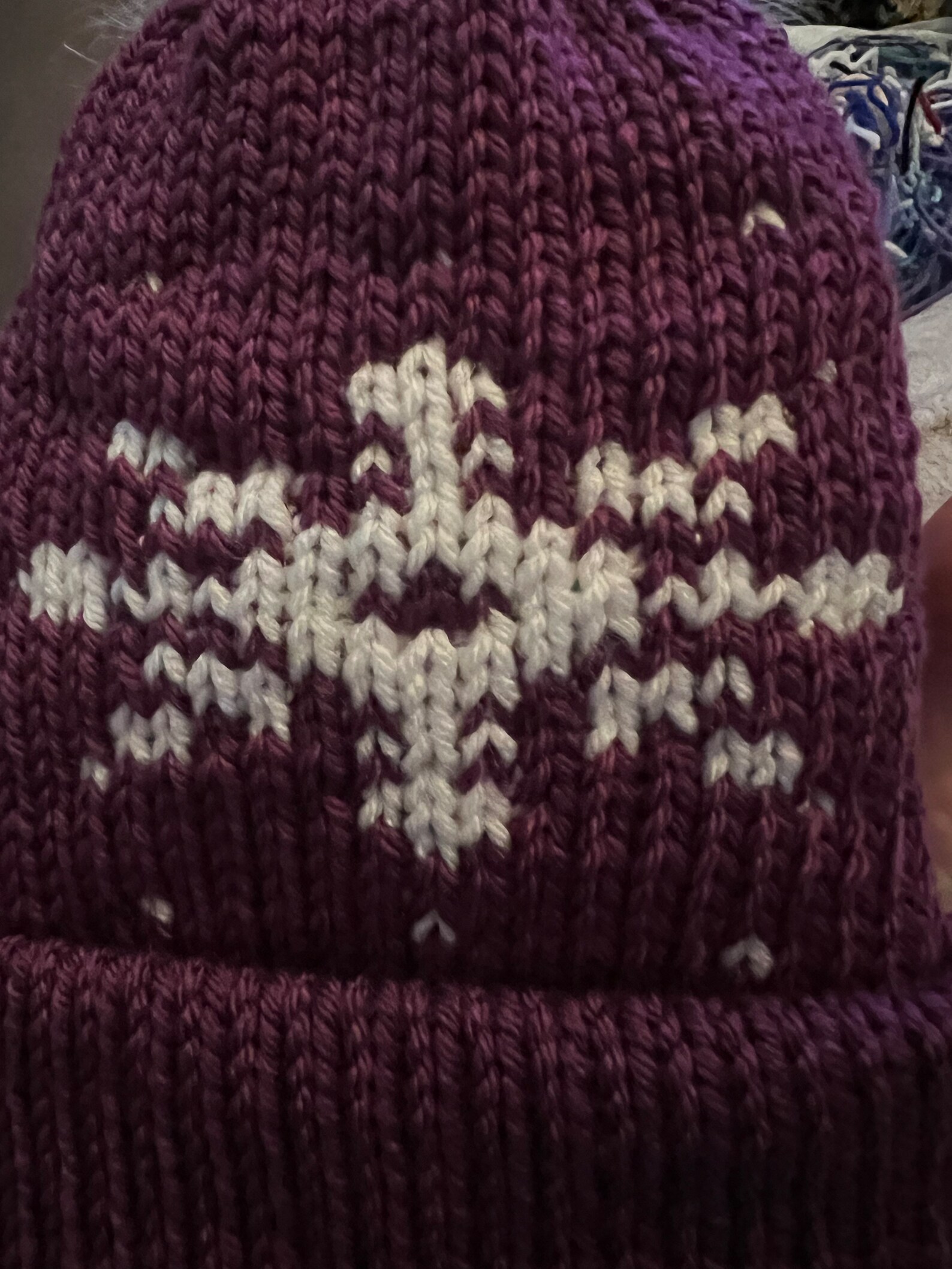Frosty Snowflake Hat Pattern, Digital Pattern, Knitting Machine Pattern ...