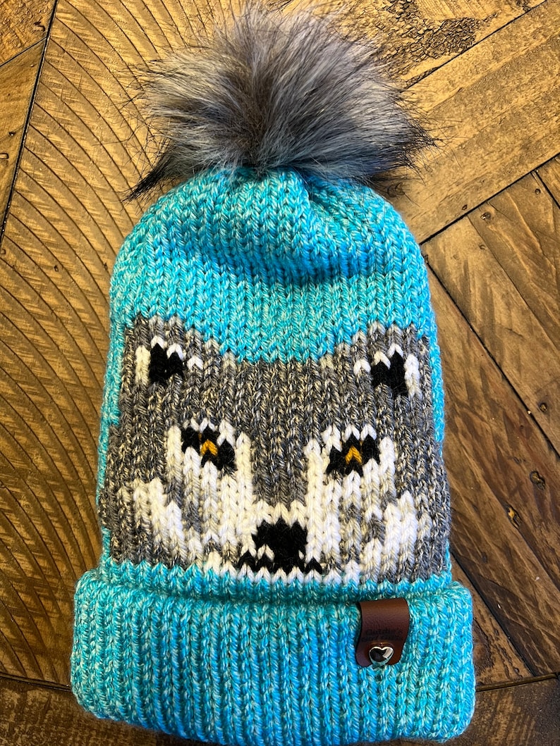 Wolf Hat Beanie Pattern for Addi King 46 Pin Knitting Machine (digital ...