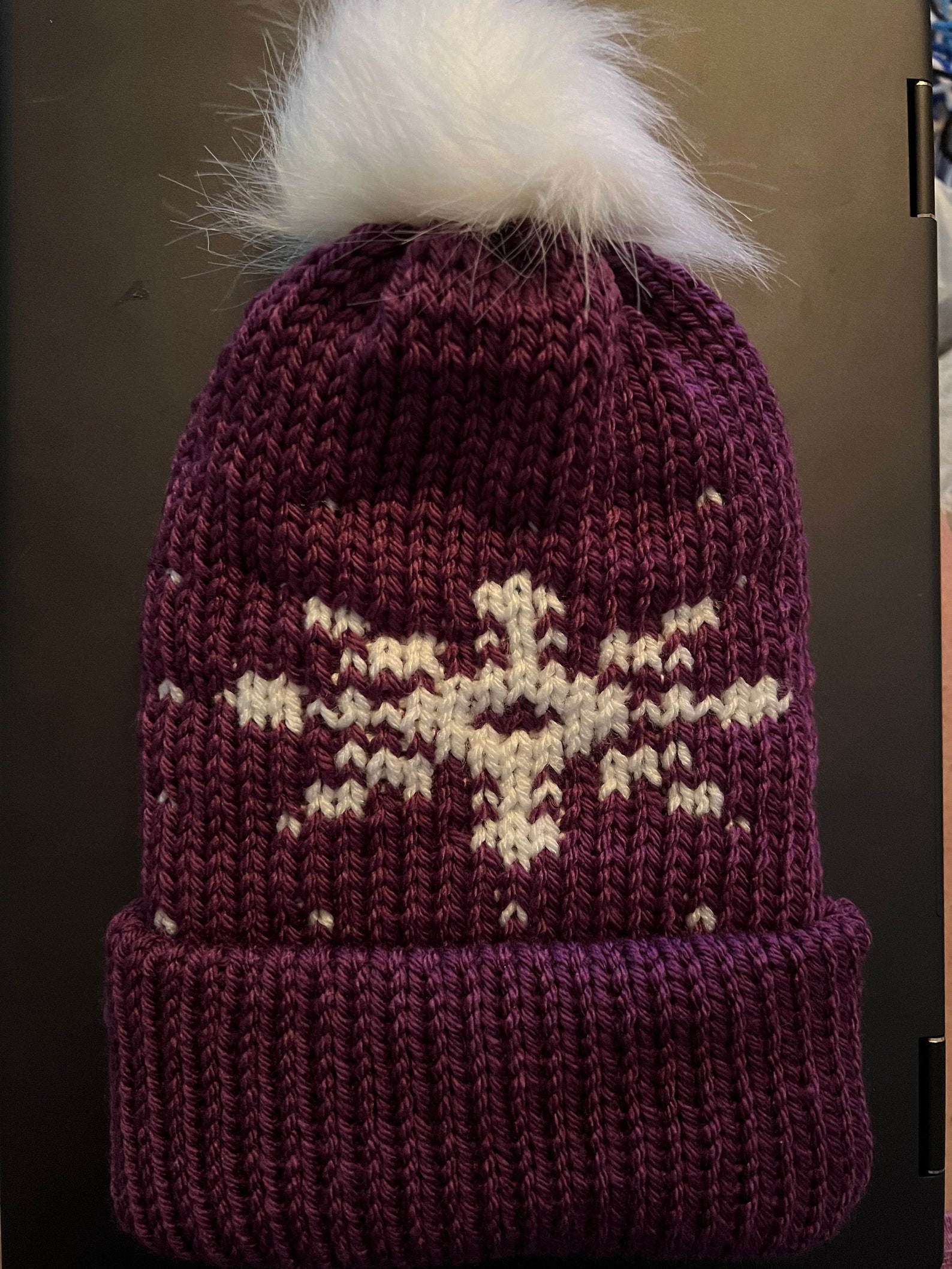 Frosty Snowflake Hat Pattern, Digital Pattern, Knitting Machine Pattern ...