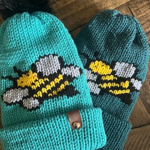 Buzzy Bee Knit Hat: Digital Pattern for Addi 46-pin Knitting Machine ...