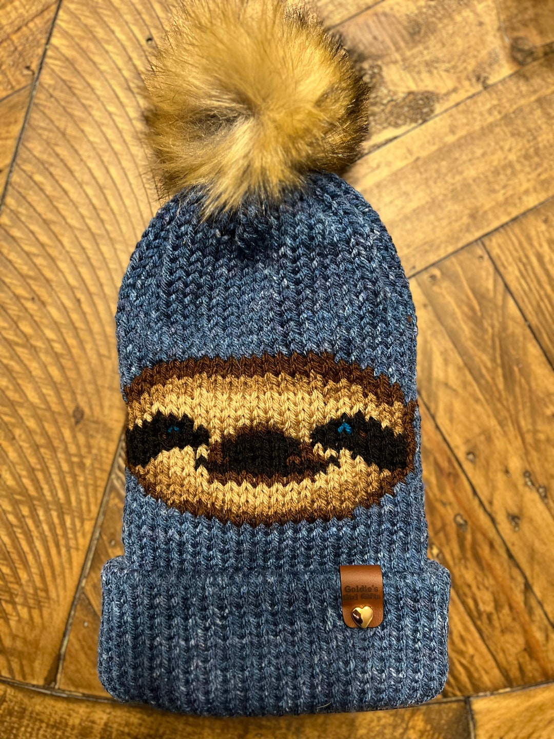 Sloth Design Beanie Hat Digital Pattern for Addi 46 Pin Knitting ...