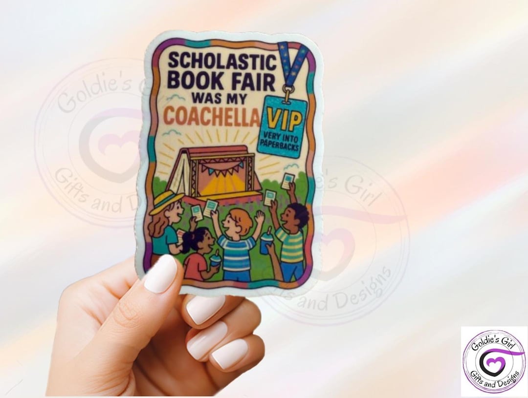 Scholastic Book Fair Coachella Sticker – Waterproof Vinyl Sticker for ...