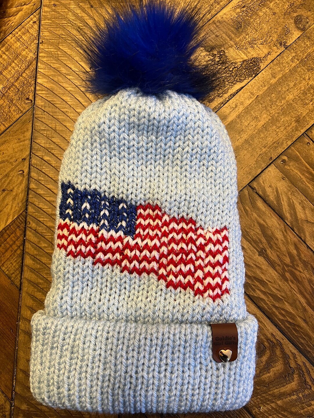 Waving American Flag Hat Pattern, Digital Pattern, Knitting Machine ...