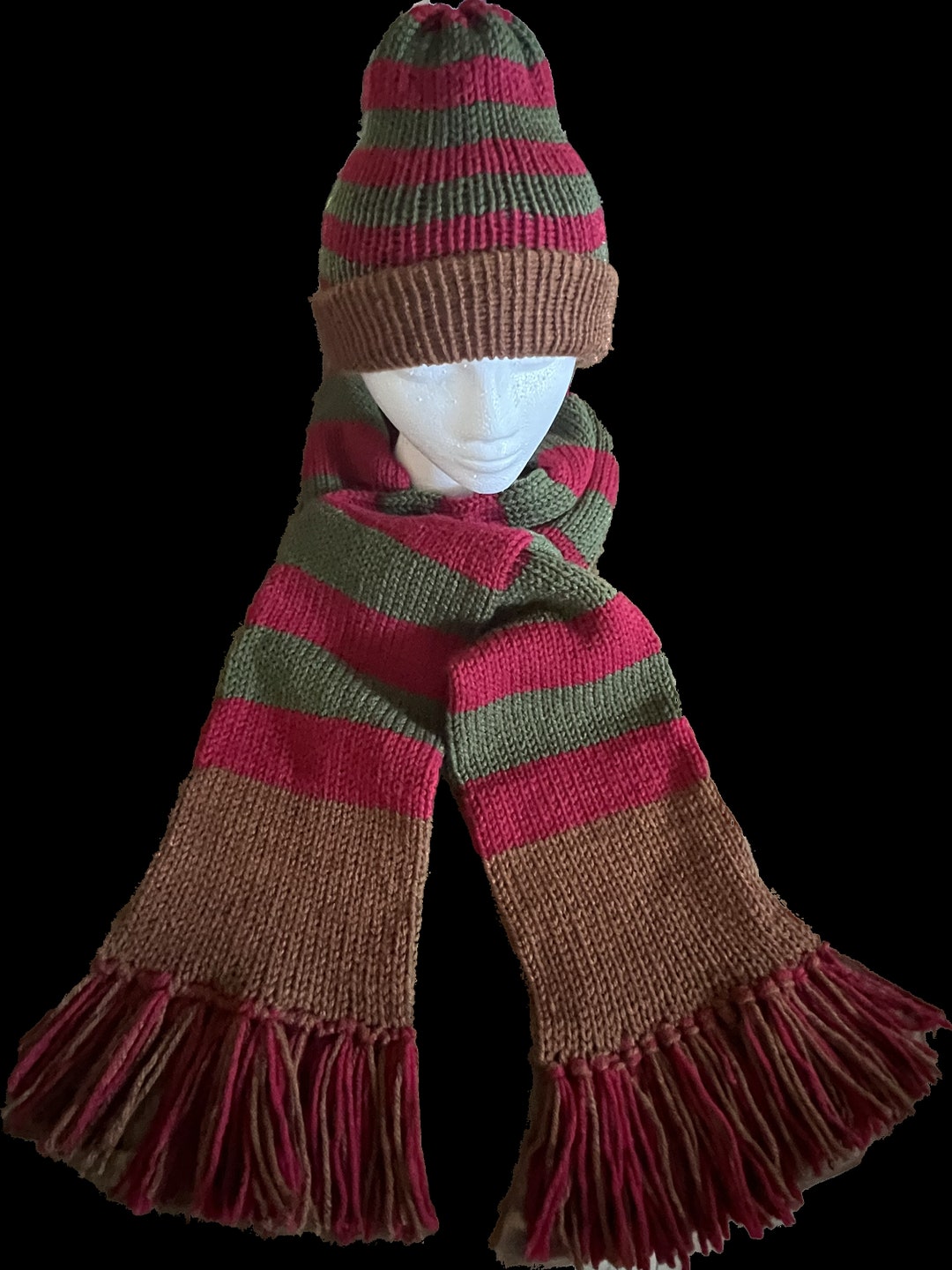 Nightmare Knit: Spooktacular Hat and Scarf Set, Horror Inspired - Etsy