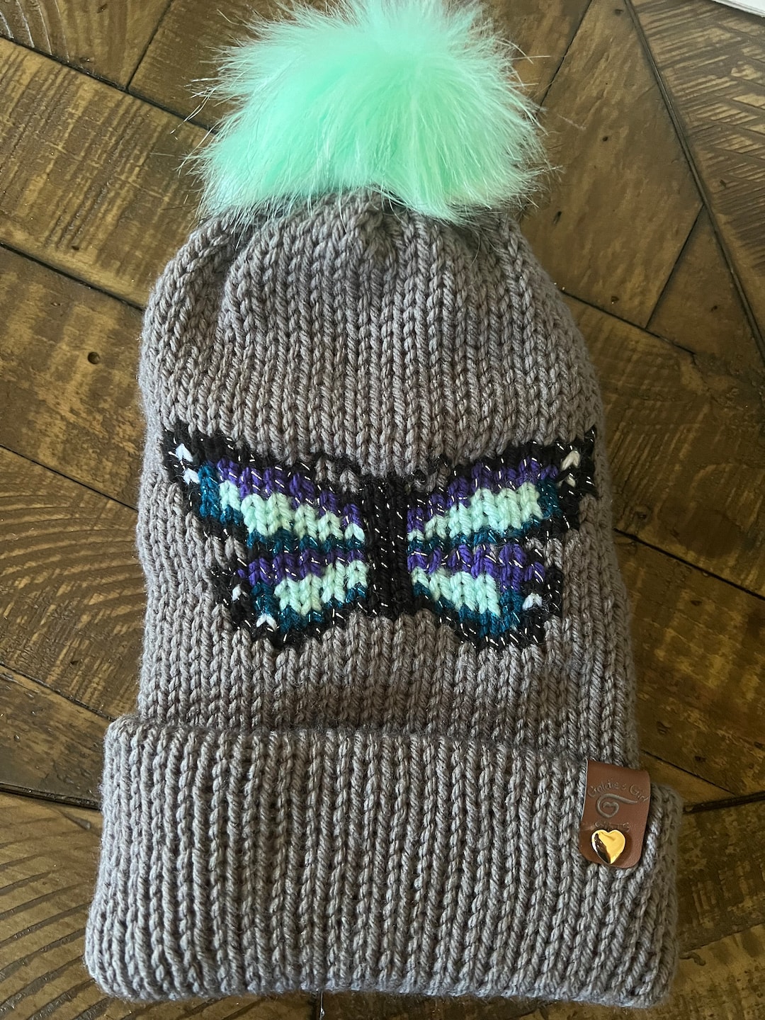 Butterfly Knit Hat Pattern, Addi & Sentro Circular Knitting Machine ...