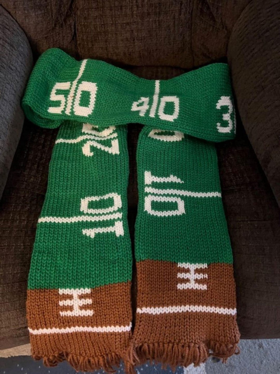 Football Field Knit Scarf Pattern for Circular Knitting Machine - Addi ...