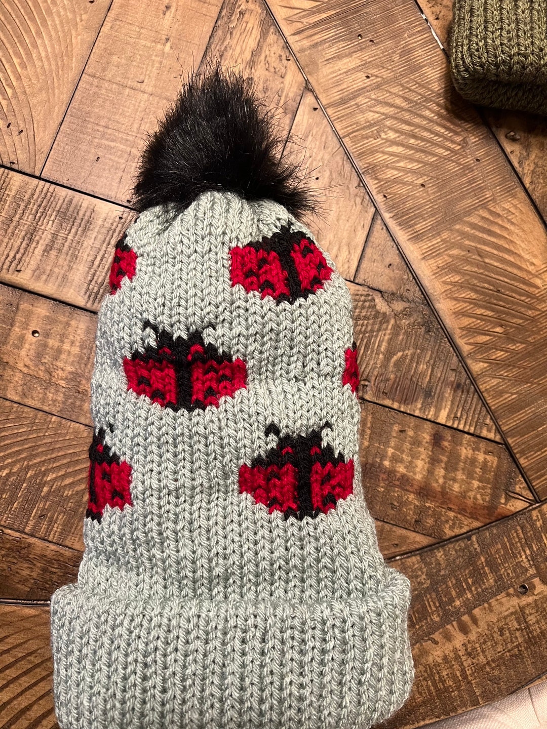 Lady Bug All-over Hat Pattern for Circular Knitting Machines, Addi 46 Pin Machine, Knitting ...