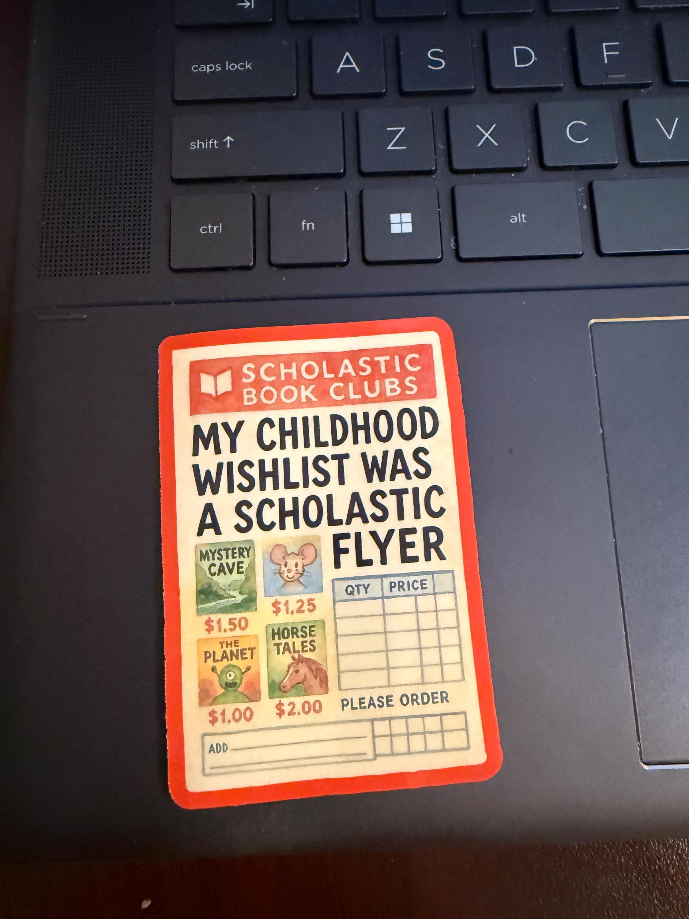Scholastic Book Club Sticker – Waterproof Vinyl 90s Nostalgia ...
