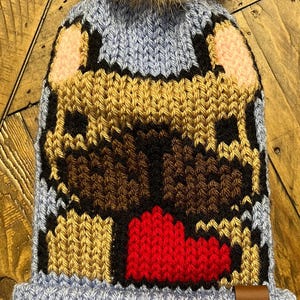 Frenchie Hat Beanie Pattern, Digital Pattern, Knitting Machine Pattern ...