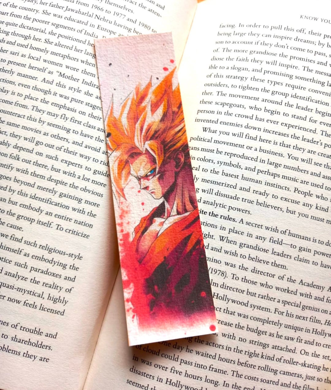 Goku SSJ Handmade Bookmark Dragon Ball - Etsy