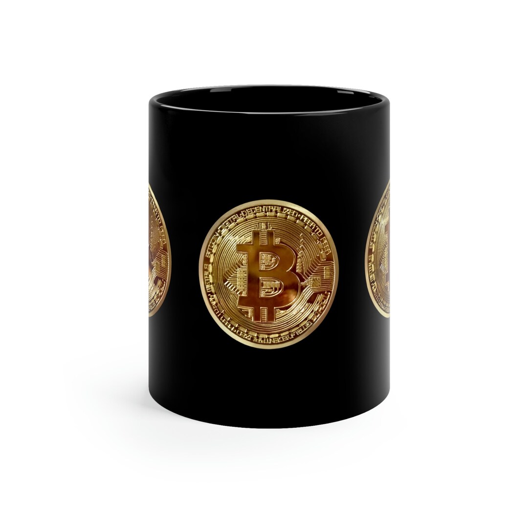 Bitcoin Gold 11oz Black Coffee Mug - Etsy