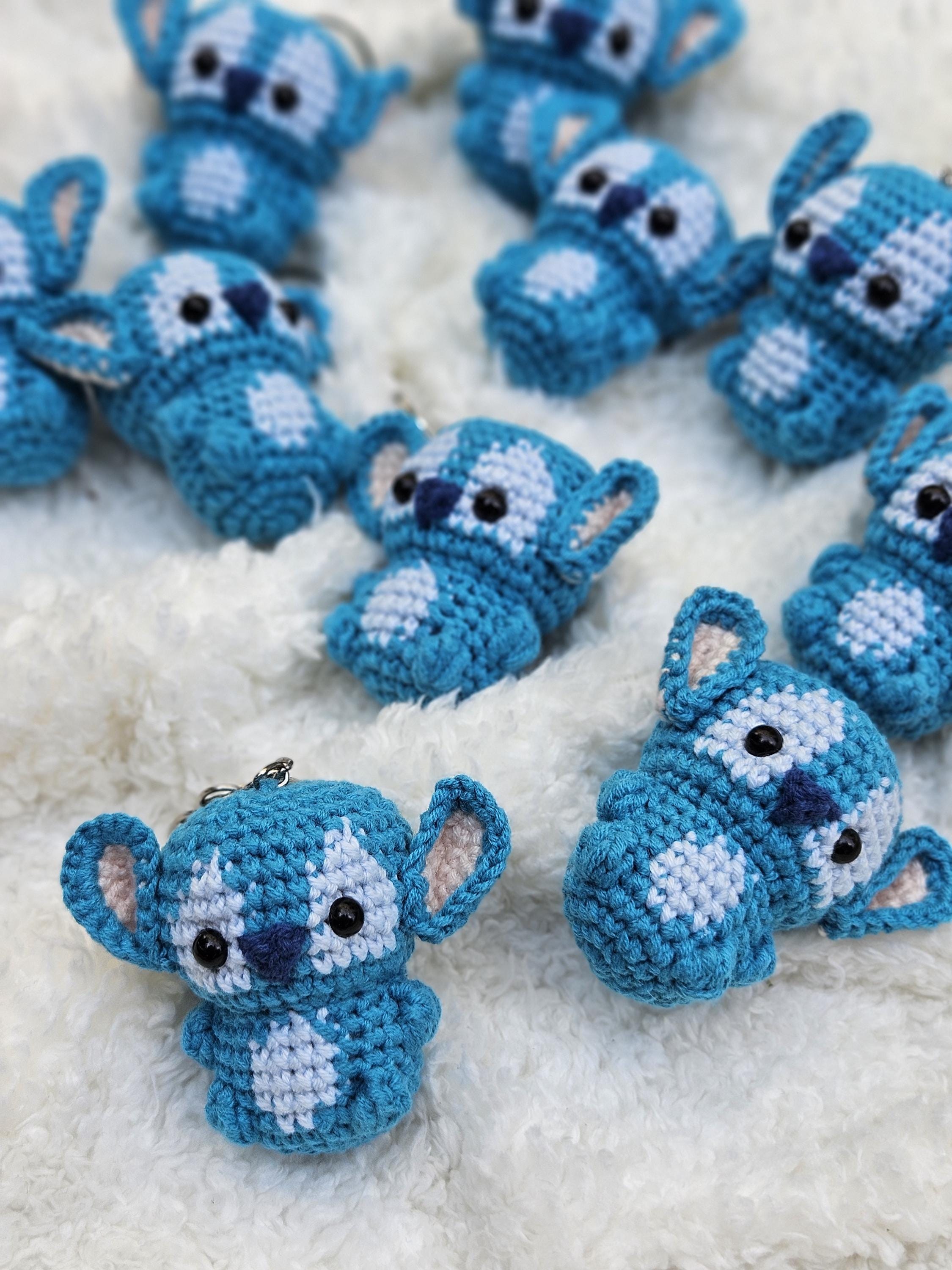 Ready-to-ship, Stitch and Angle Keychain, Handmade Decor, Amigurumi ...