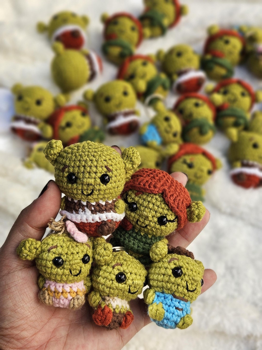 Mini Ogre Family Crochet Set – Handmade Collectible Dolls, Fun Gift ...