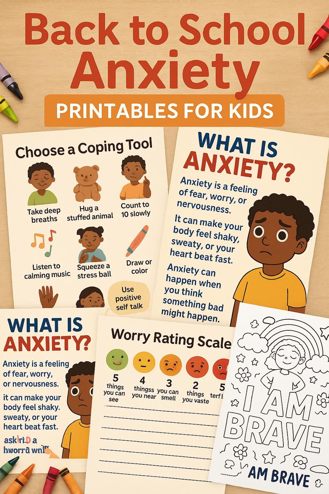 Back to School Anxiety Toolkit | Kids SEL Activities (printable) - Etsy