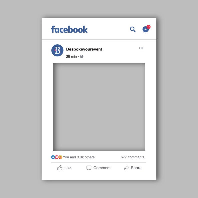Custom Social Media Selfie Frame: Personalized Photo Prop for Parties ...