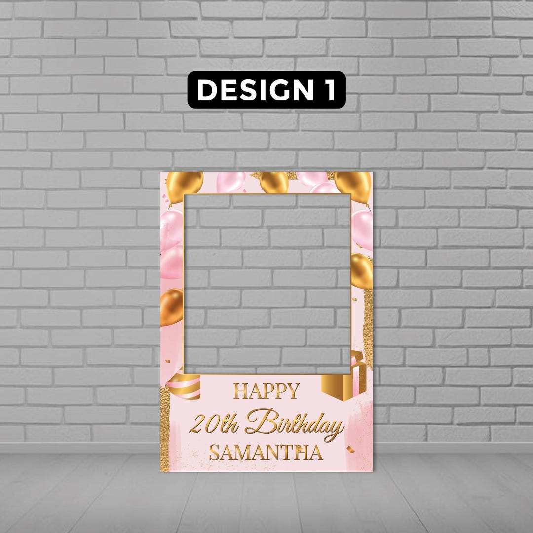 Customizable Selfie Frame: Foamex Photo Prop for Weddings, Birthdays ...