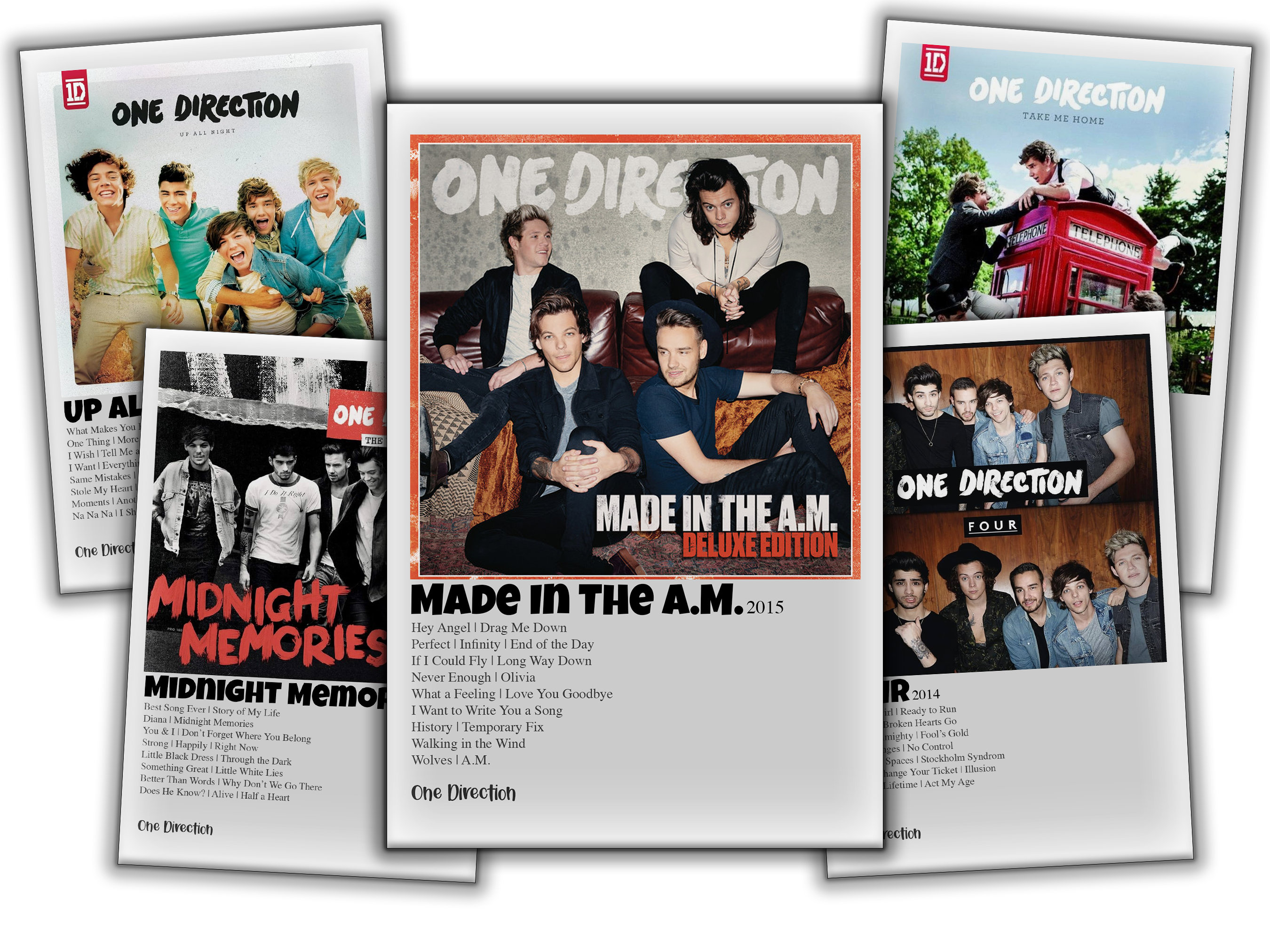 One Direction Album MINI Posters 4x6 in Includes Made in the A.M, Four ...