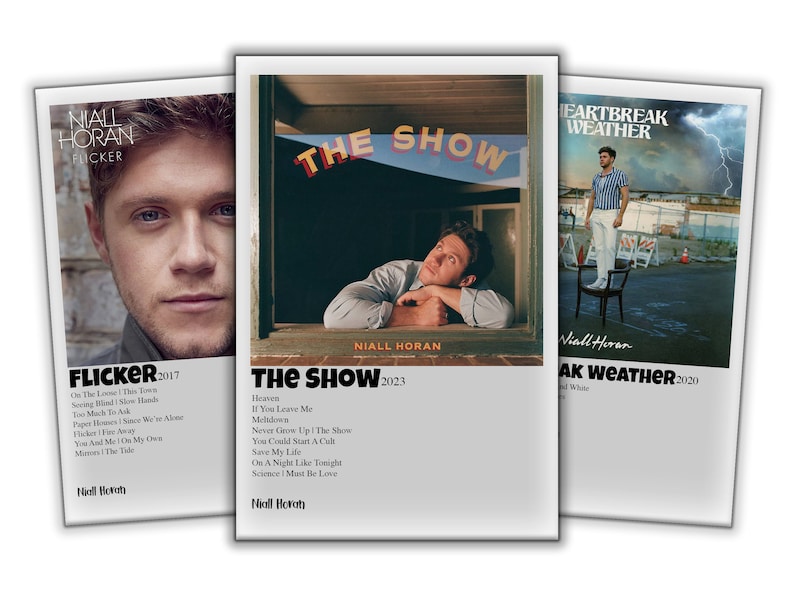 Niall Horan Album MINI Posters | 4x6 in | Includes the Show, Heartbreak ...