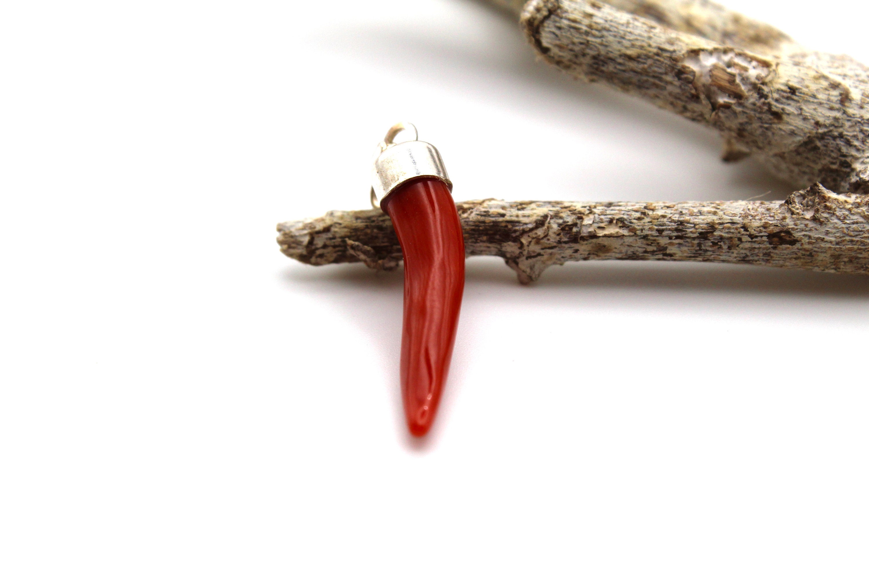 Italian Red Coral Horn, Coral, Red Coral, Horn Coral AAA* Coral, Gift ...