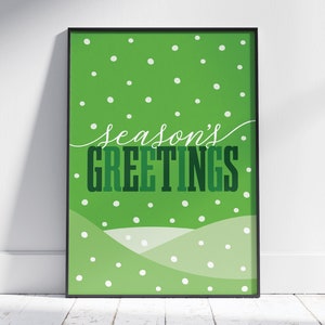 Printable Christmas Wall Art Set | Christmas Home Decor| Season's ...