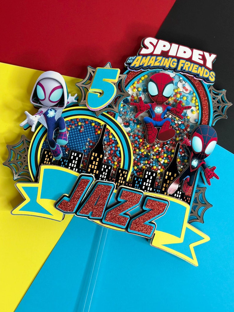 Spidey and His Amazing Friends Shaker Cake Topper - Etsy