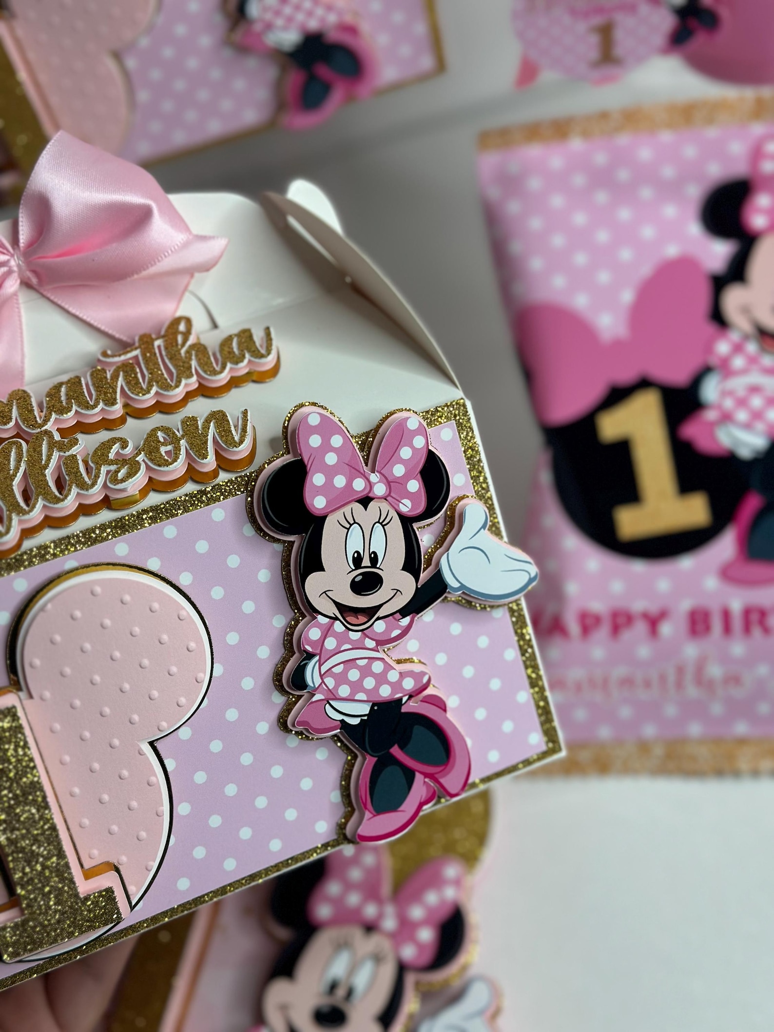 Minnie Mouse Gable Box| Minnie Mouse Favor Box| Minnie Mouse Gable Box ...