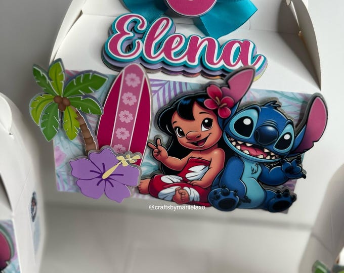 Lilo and Stitch Gable Boxes| Stitch Gable Boxes| Stitch Party Favors ...