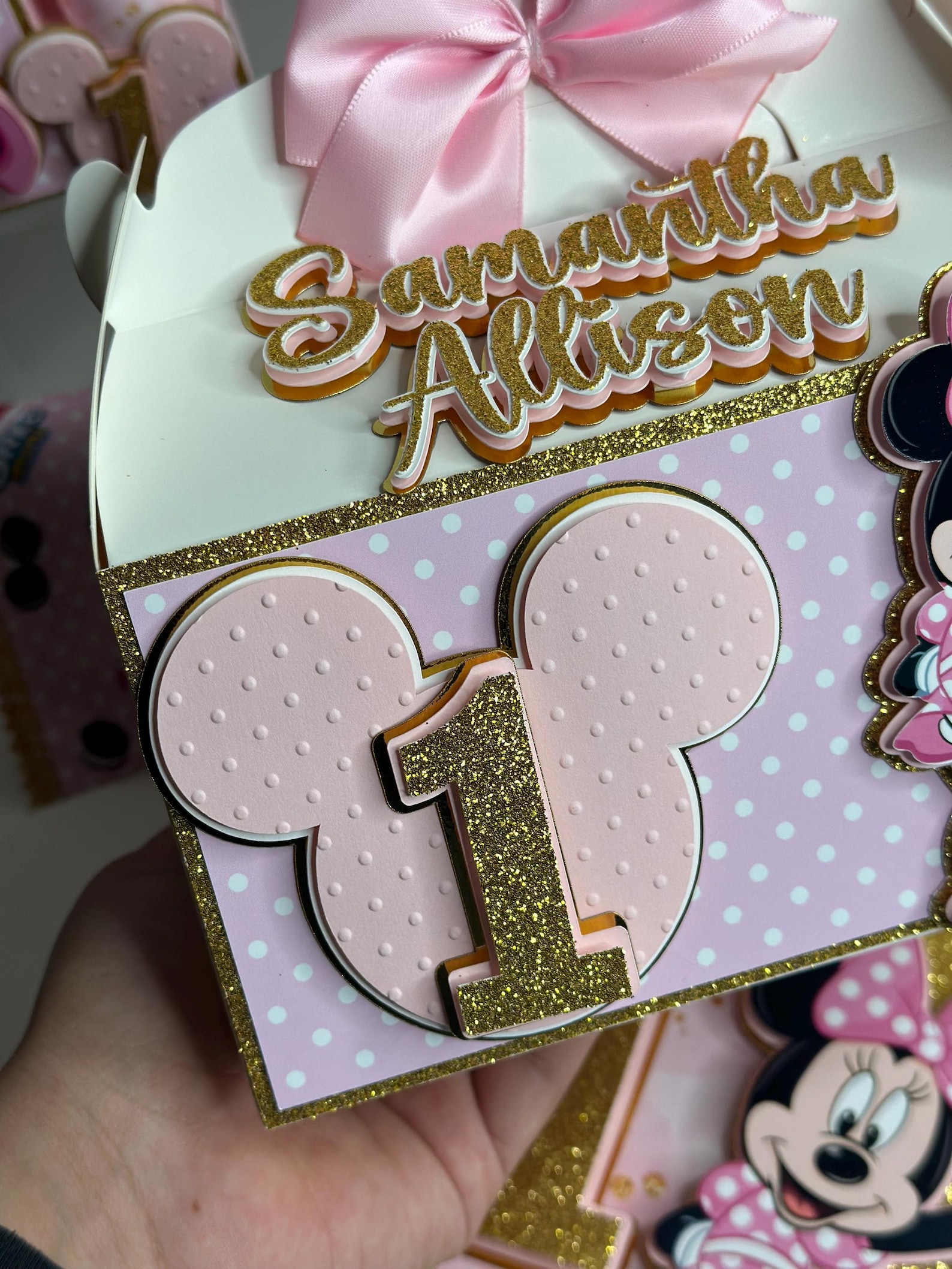 Minnie Mouse Gable Box| Minnie Mouse Favor Box| Minnie Mouse Gable Box ...