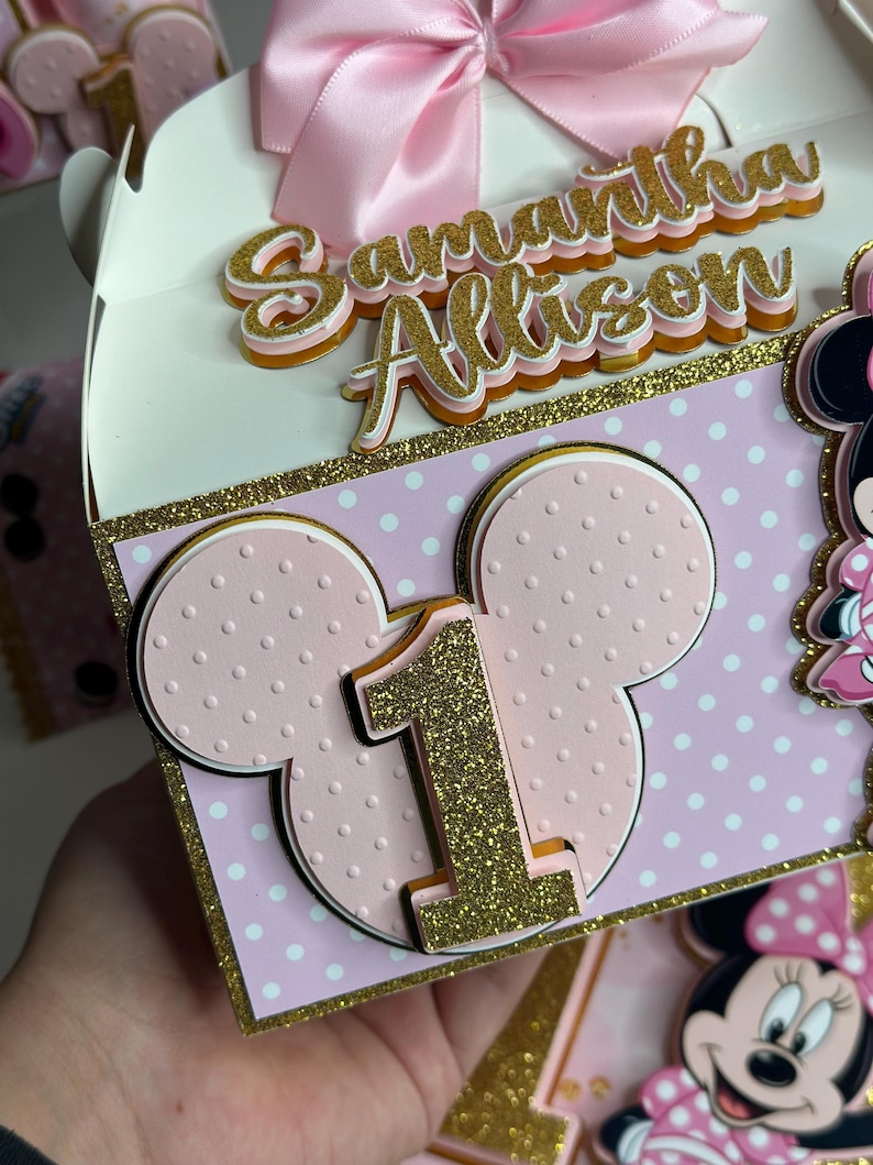 Minnie Mouse Gable Box| Minnie Mouse Favor Box| Minnie Mouse Gable Box ...