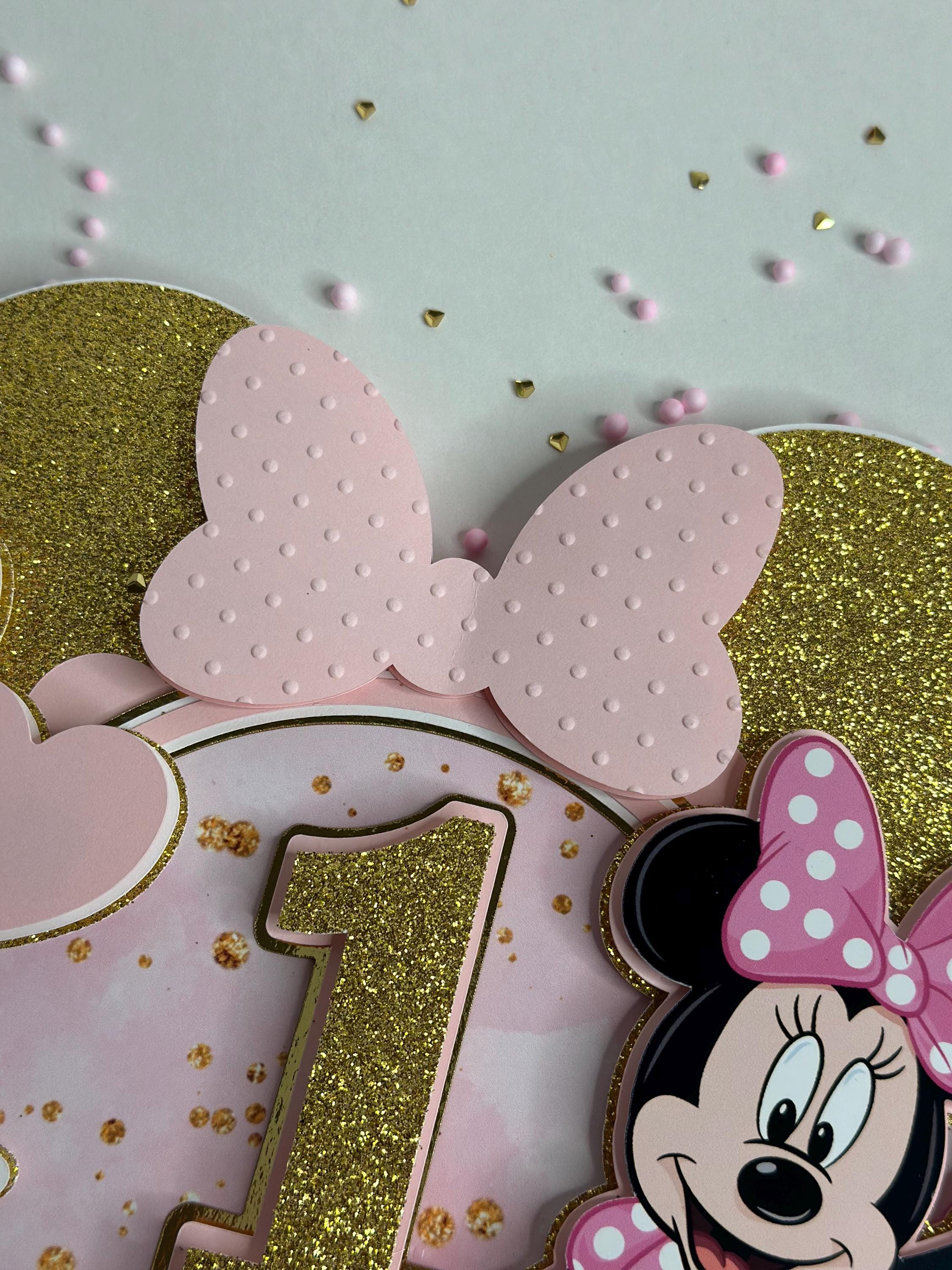 Minnie Mouse Cake Topper|minnie Mouse Topper| Pink Minnie Mouse Cake ...