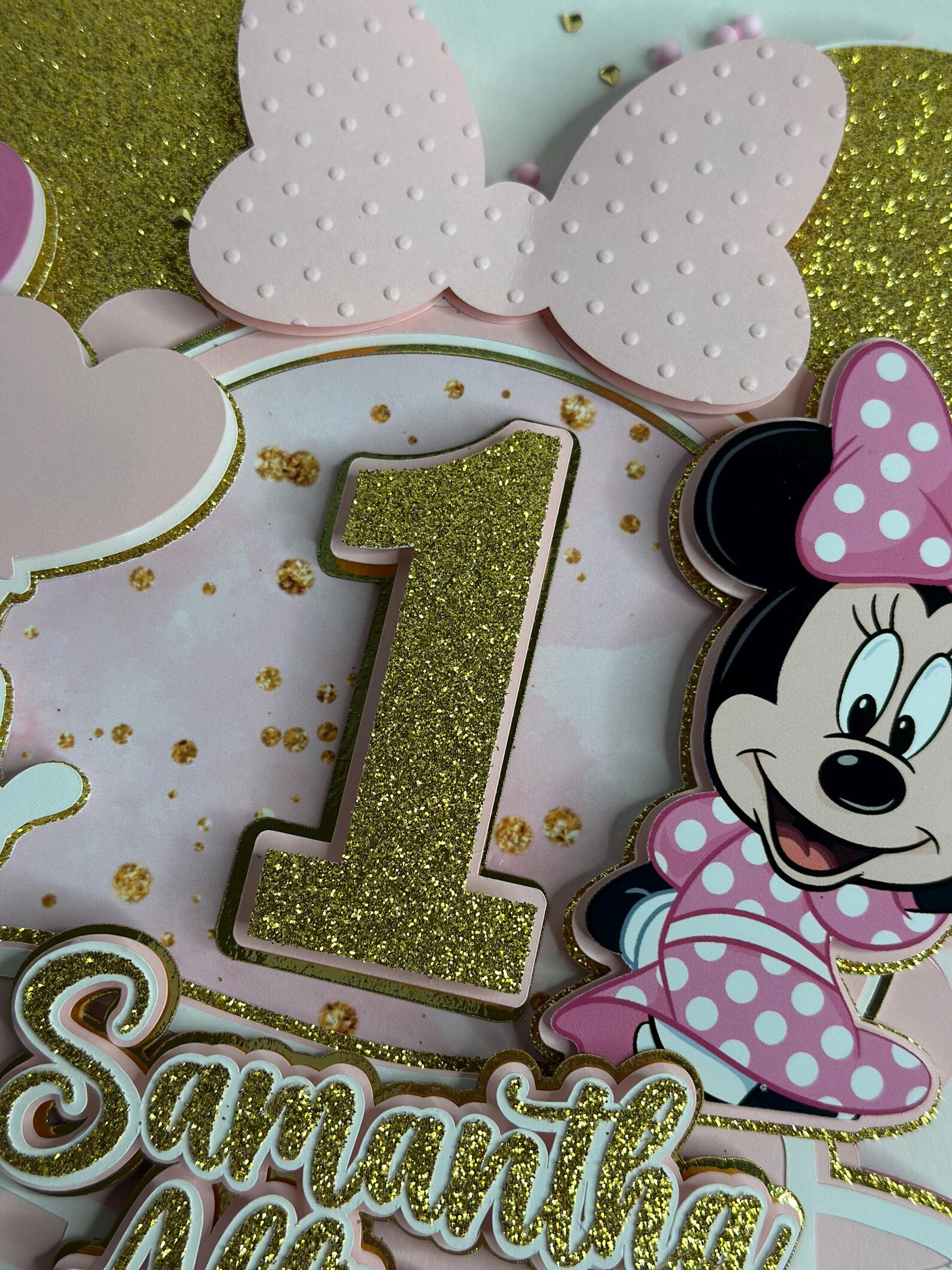 Minnie Mouse Cake Topper|minnie Mouse Topper| Pink Minnie Mouse Cake ...