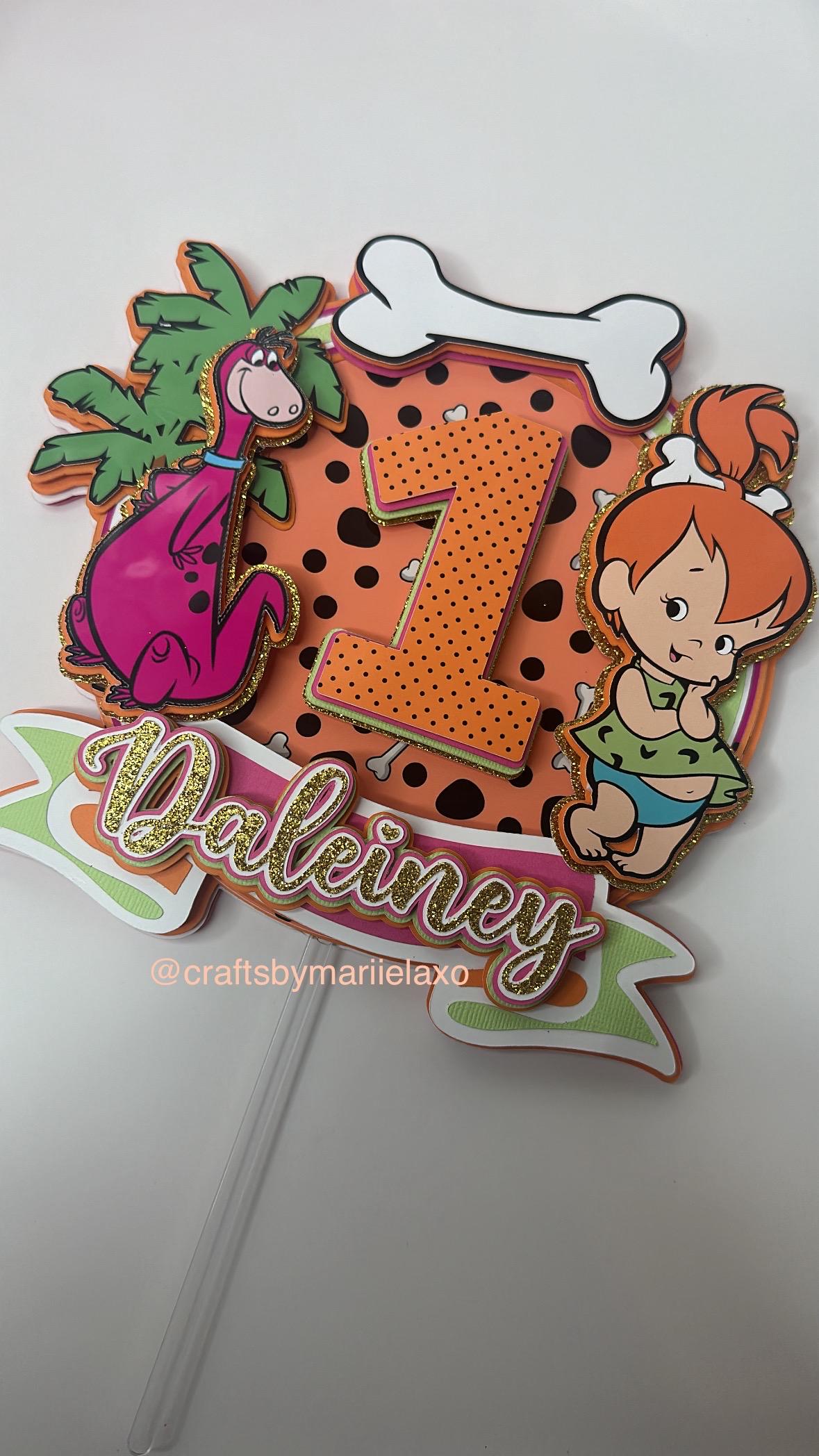 Pebbles Flintstones Cake Topper| Pebbles Flintstones 3D Topper| Pebbles ...